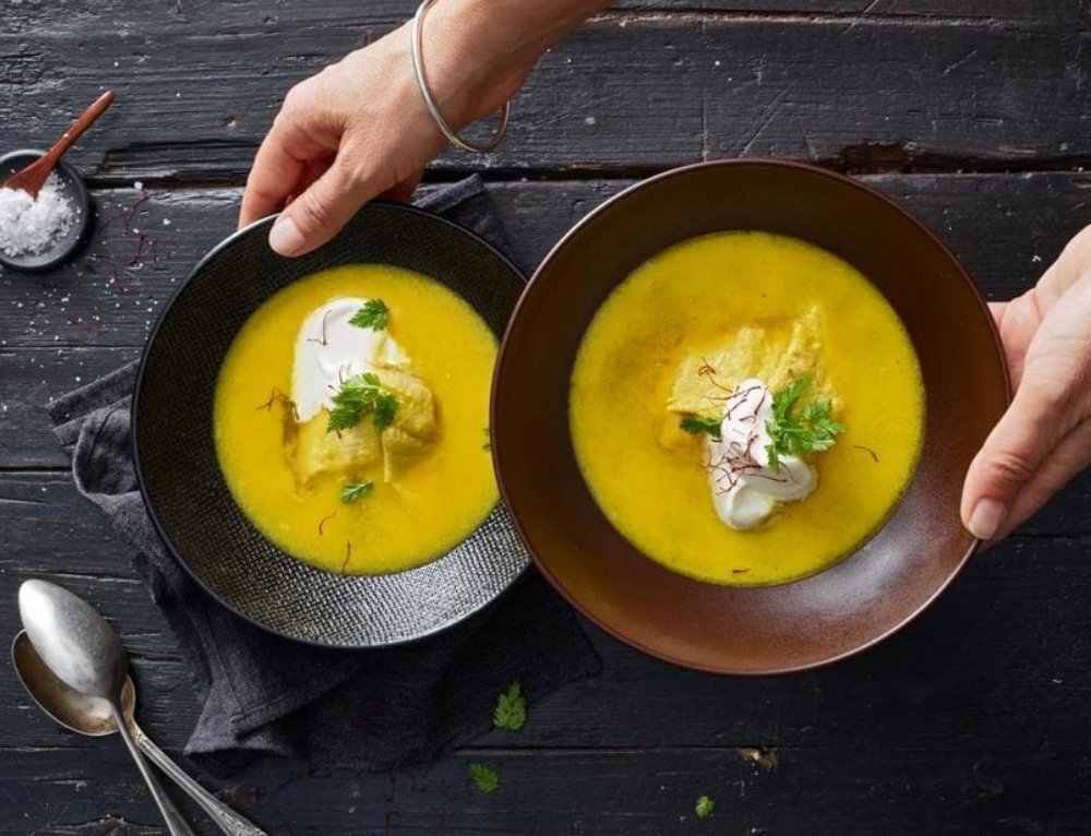 preparation Soup Saffron Recipe