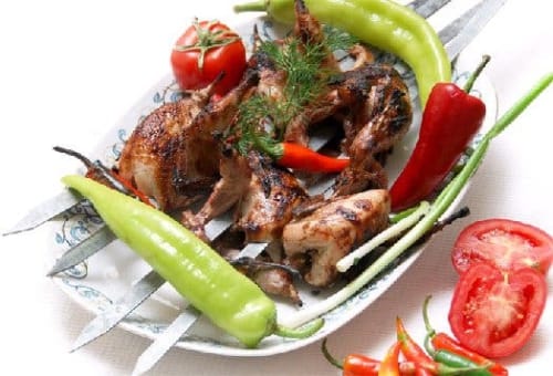 recipe for cooking quail kebab with Iranian saffron